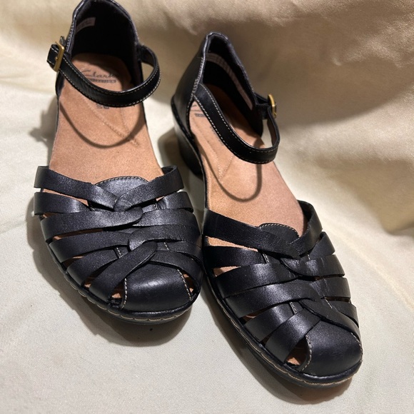 Clarks | Shoes | Clarks Collection Black Soft Cushion Shoe Size 8 2 ...